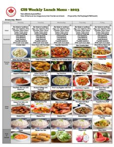 Lunch Menu Jan 2023 | EFI