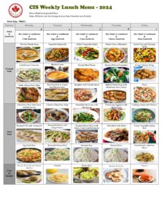 Lunch Menu – June 2024 | EFI